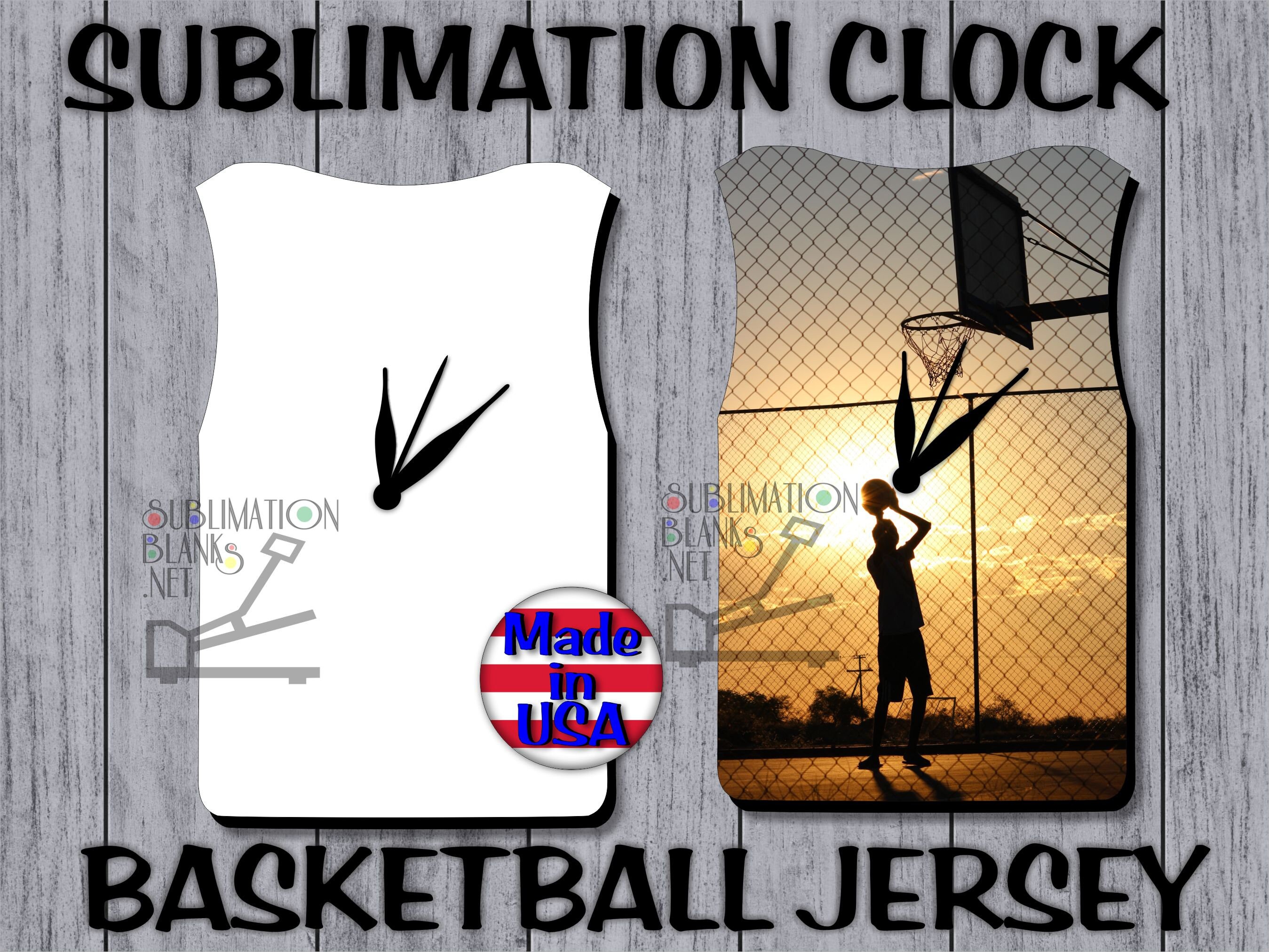BASKETBALL Jersey CLOCK FACE Sublimation Blanks Unisub Photo - Etsy