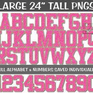 PINK White Gold Glitter, CHENILLE Letters, PNG, Patches, Varsity ...