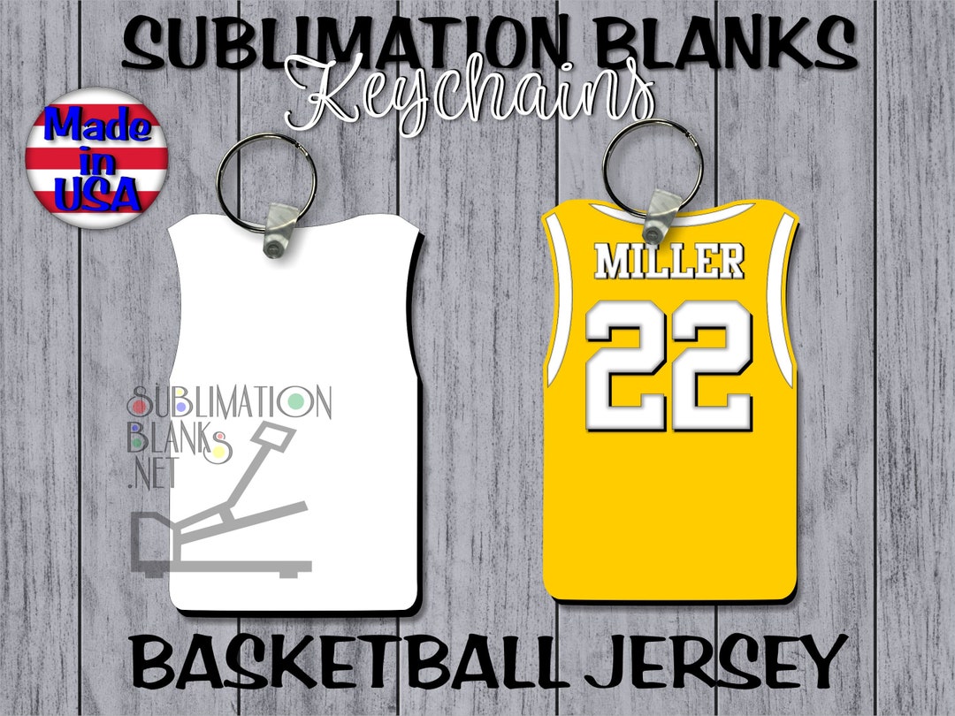 Basketball JERSEY KEYCHAIN Keychains Sublimation Blanks Sublimation ...