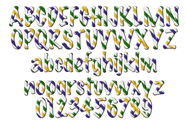 MARDI GRAS PNG Font Png Letters Png Alphabet Monogram - Etsy