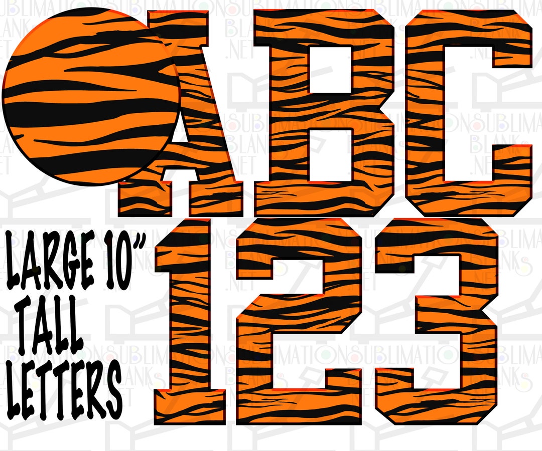 TIGER , Bengals, Letters, Png, Alphabet, Tiger Print, Sublimation ...