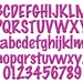 HOT PINK GLITTER Png Font Png Sublimation Designs Downloass Letter ...