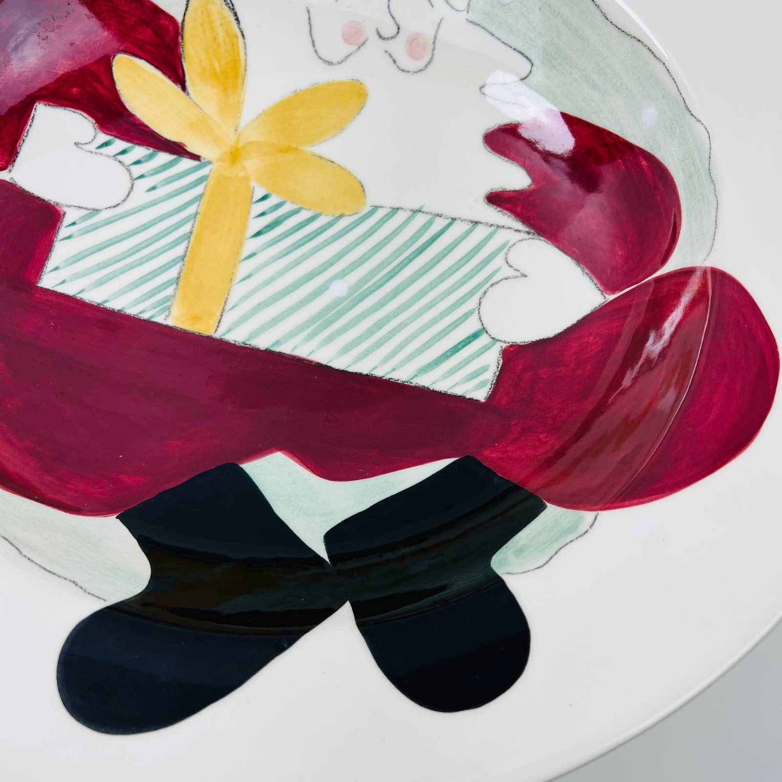 Woof & Poof Americaware Serving Bowl Santa Christmas 2000 - munimoro.gob.pe