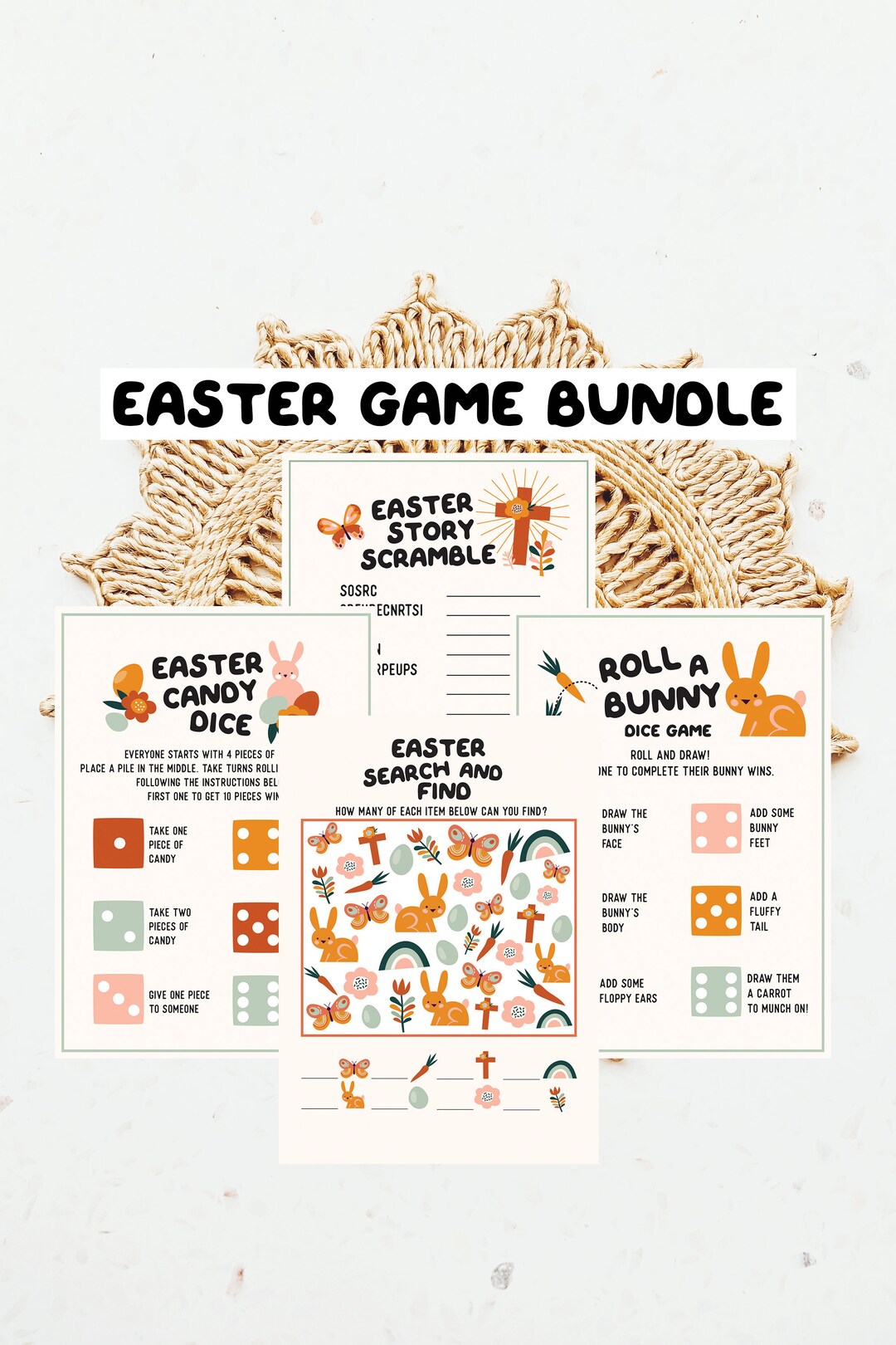 Easter Game Bundle | Easter Story Scramble Family Game | Easter Candy ...