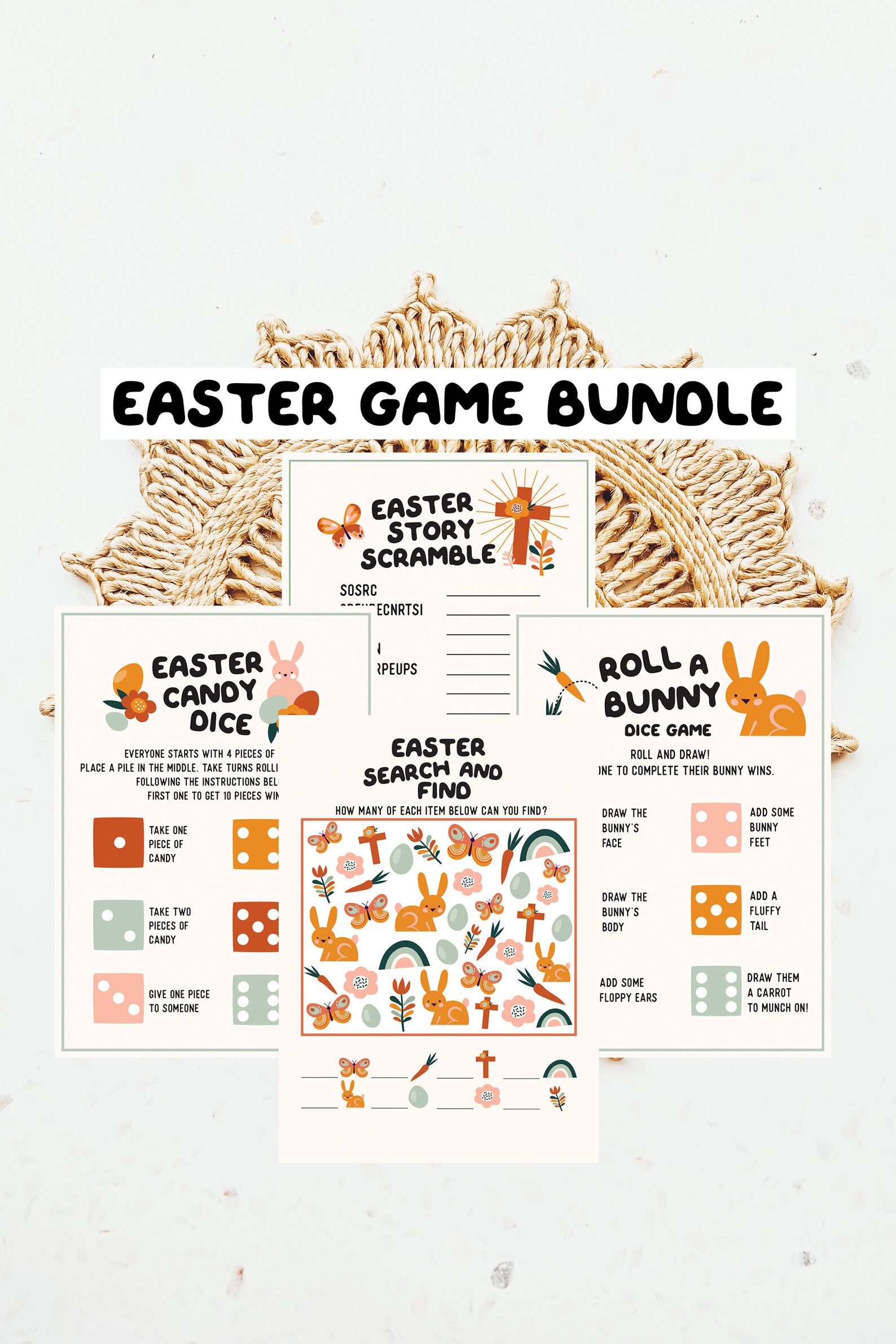 Easter Game Bundle | Easter Story Scramble Family Game | Easter Candy ...