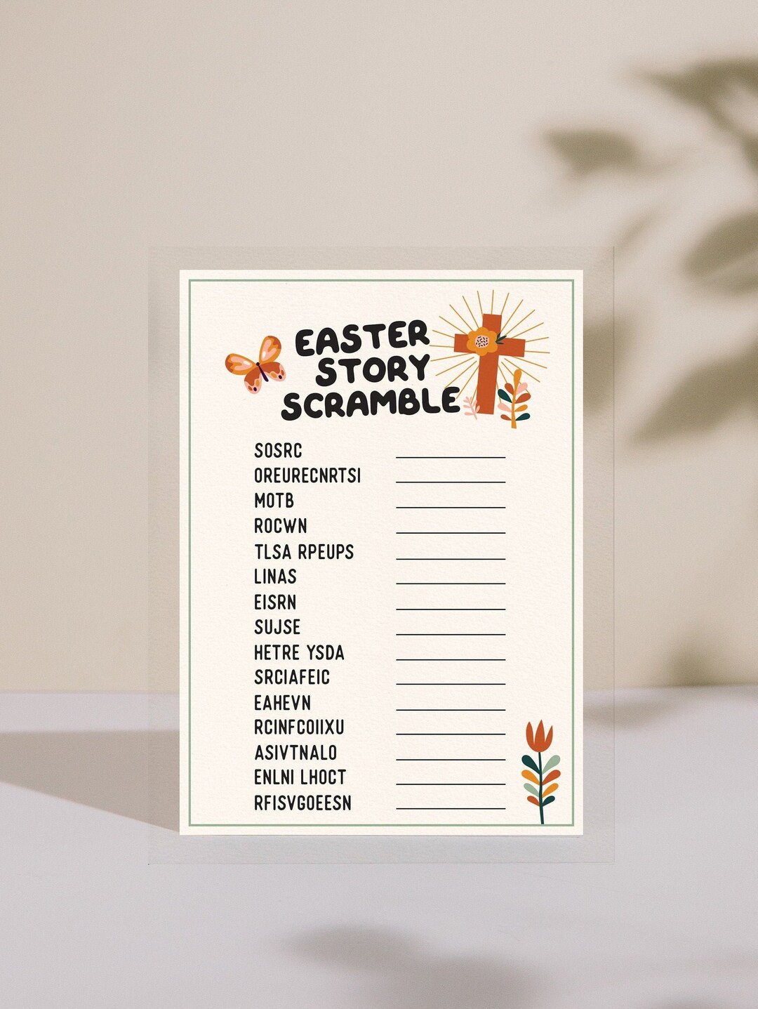 Easter Story Word Scramble Game | Christian Family Easter Game | Kids ...