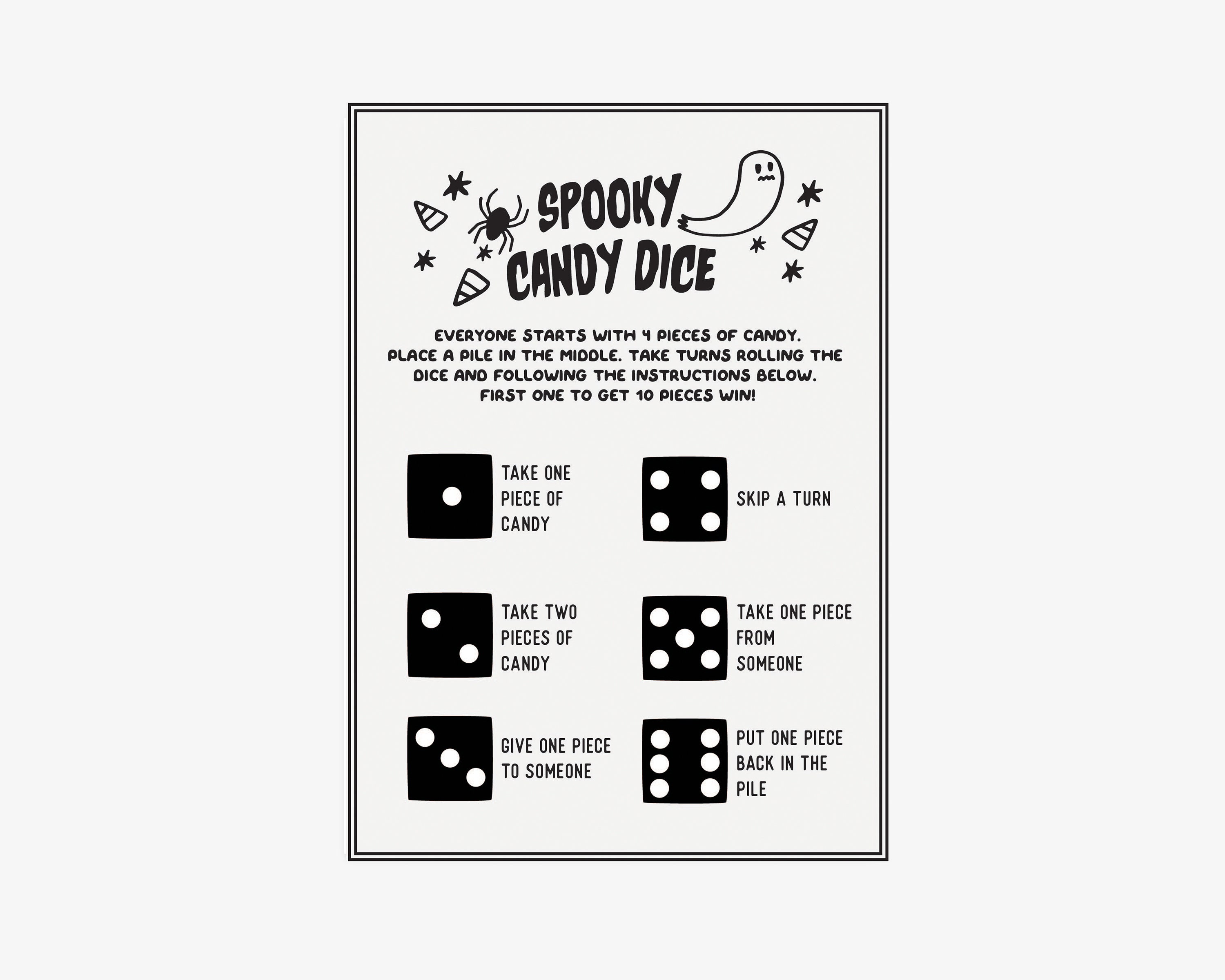 Kids Halloween Game, Kids Halloween Dice Game, Halloween Monster Game ...