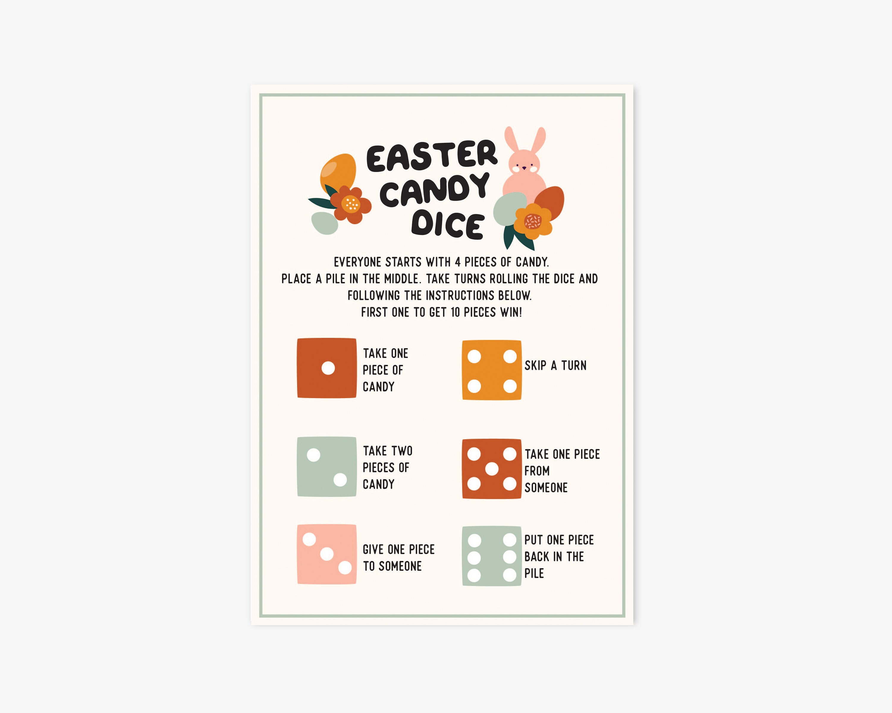 Easter Game Bundle Easter Story Scramble Family Game Easter Candy Dice ...