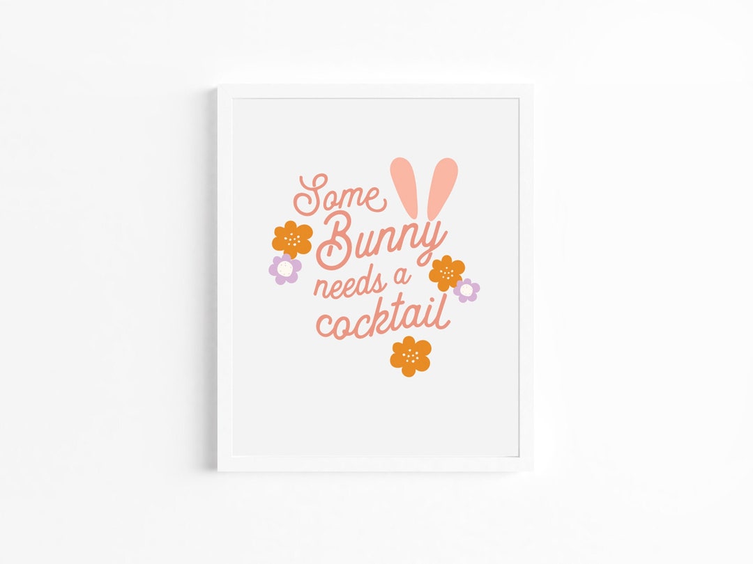 Happy Easter Decor Bunny Bar Sign Printable | Easter Bunny Party ...
