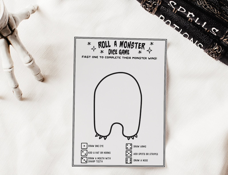 Kids Halloween Game, Kids Halloween Dice Game, Halloween Monster Game ...