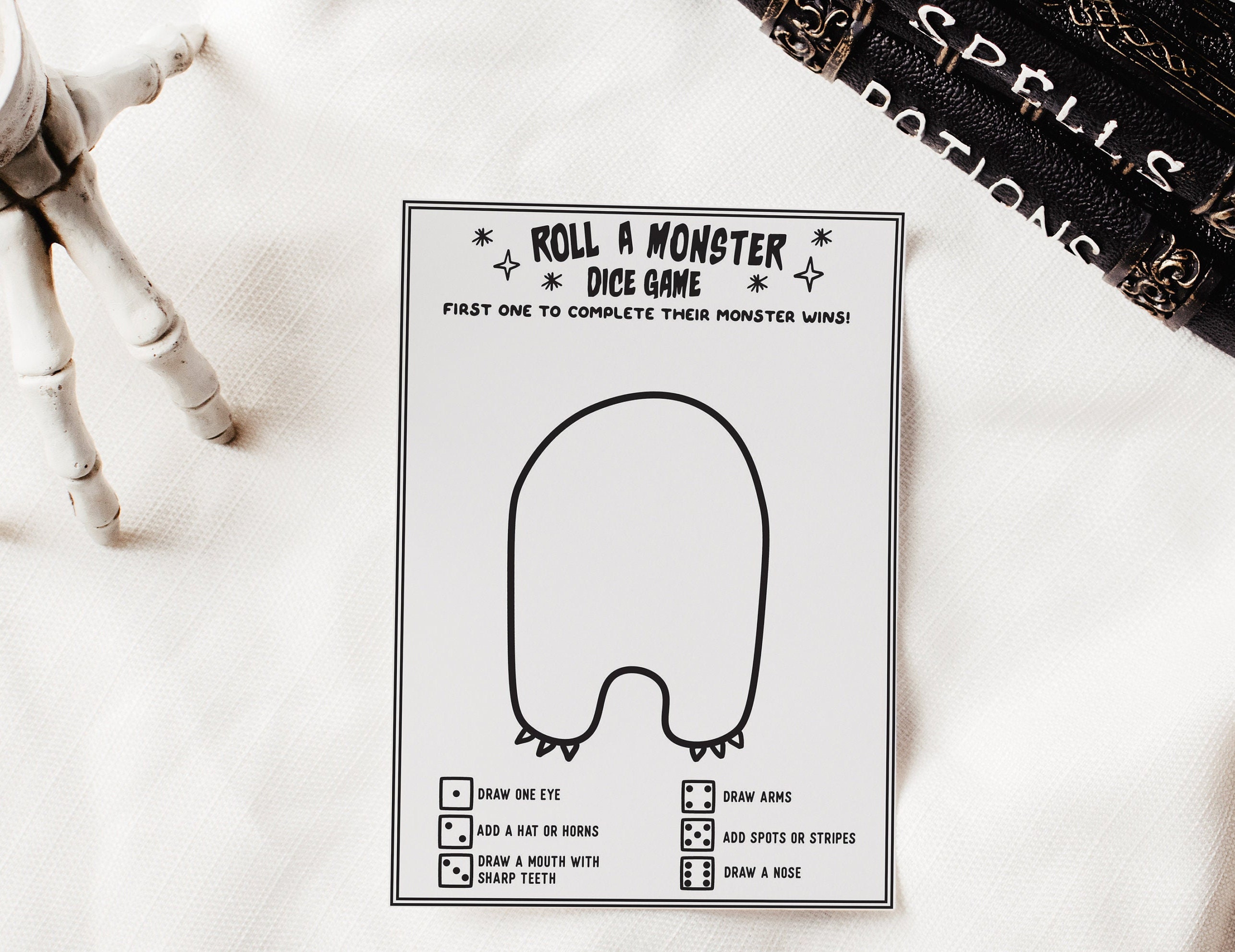 Kids Halloween Game, Kids Halloween Dice Game, Halloween Monster Game ...