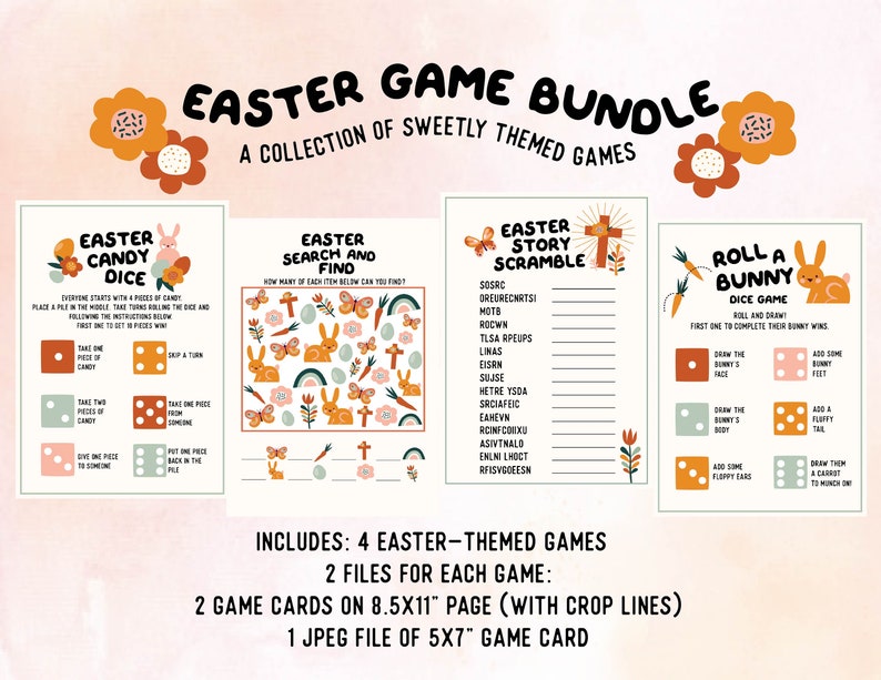 Easter Game Bundle | Easter Story Scramble Family Game | Easter Candy ...