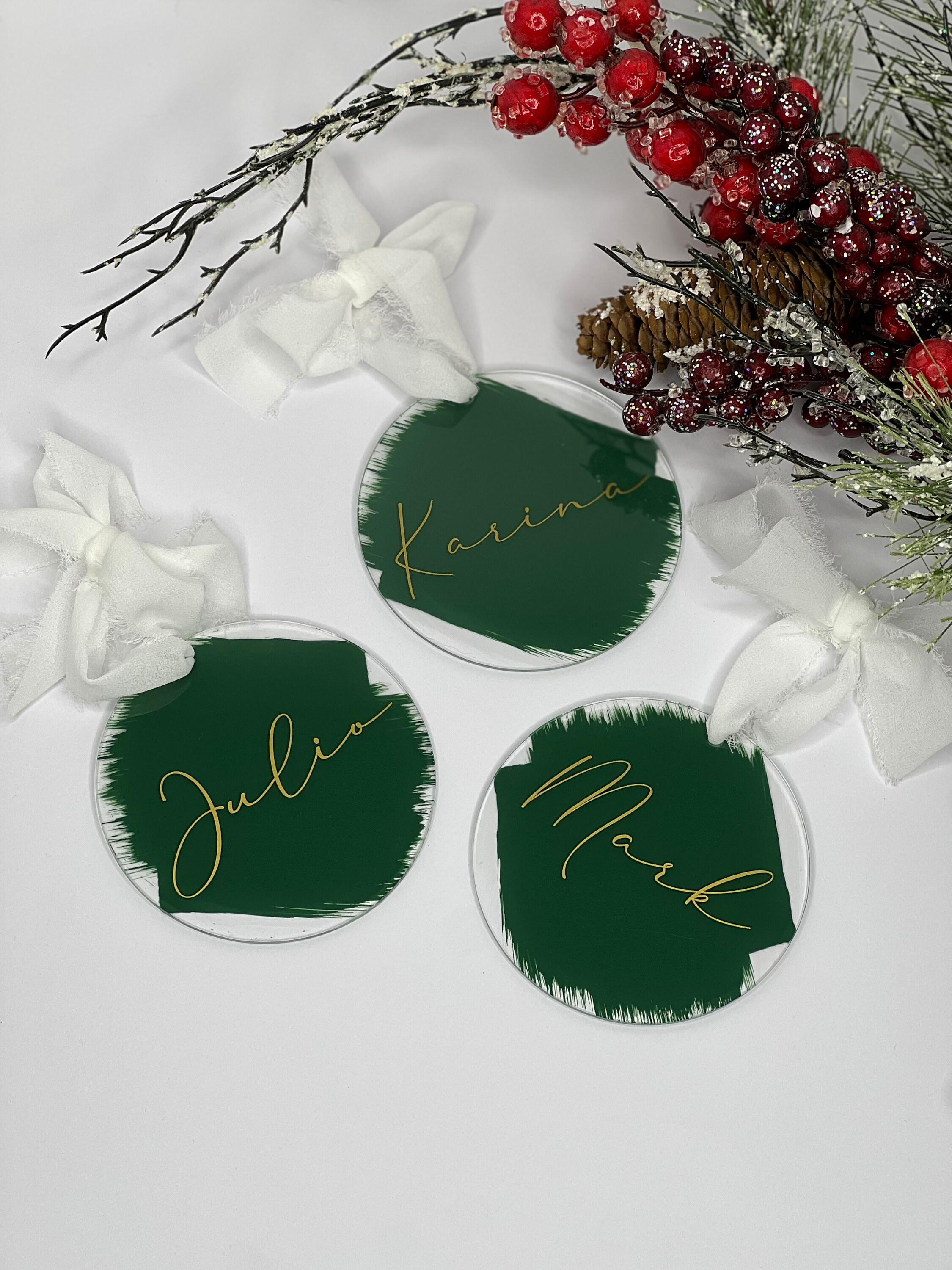 Acrylic Stocking Tag Personalized Acrylic Christmas Ornament - Etsy