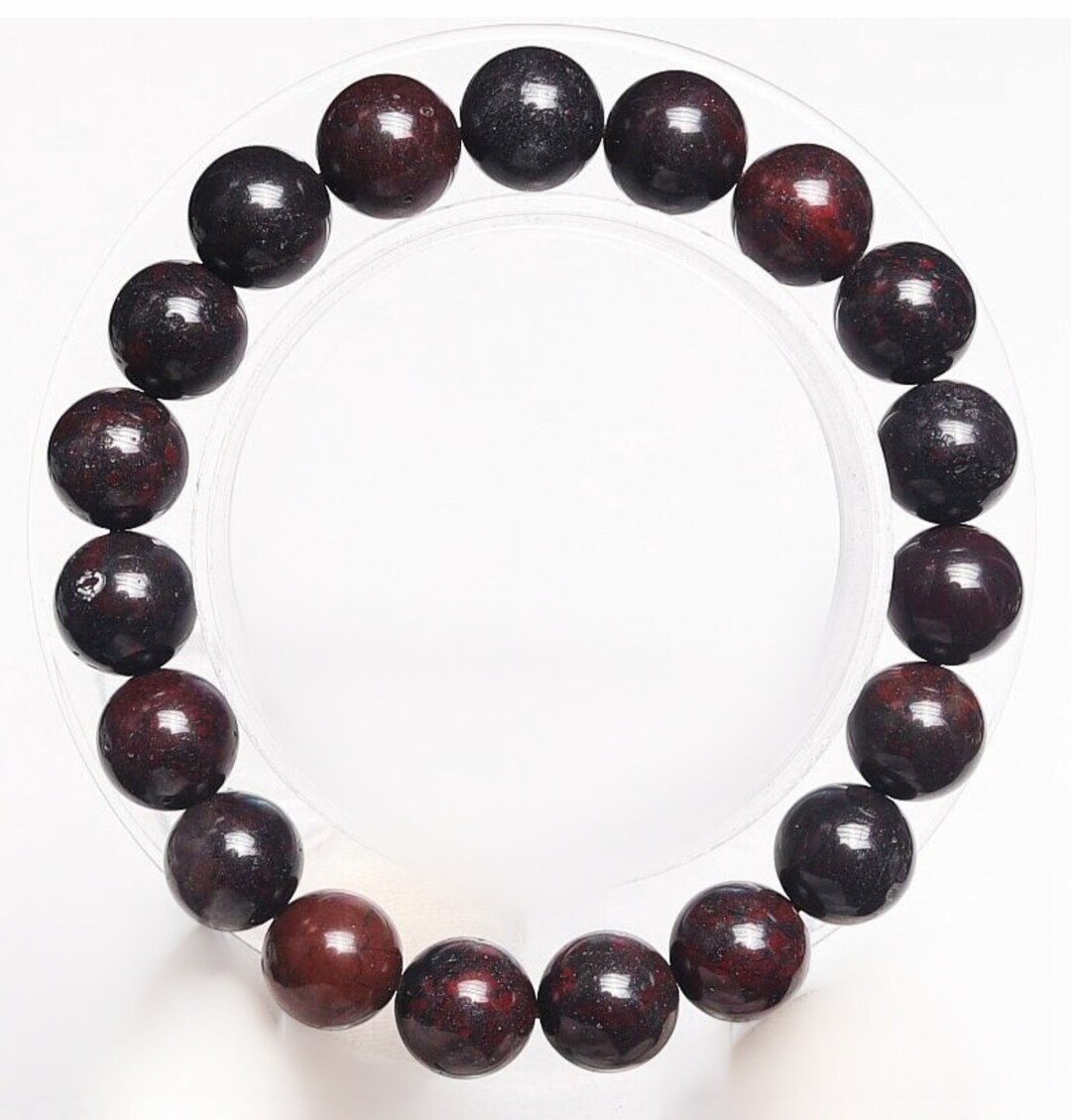 BLACK RED METEORITE Bracelet. third Eye & Crown Chakras - Etsy