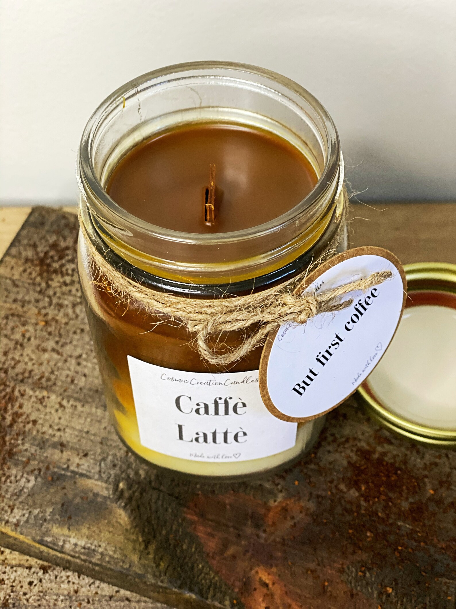 Caffè Lattè | Caffe Candle | Homemade Candle | Coffee Shop Candle ...