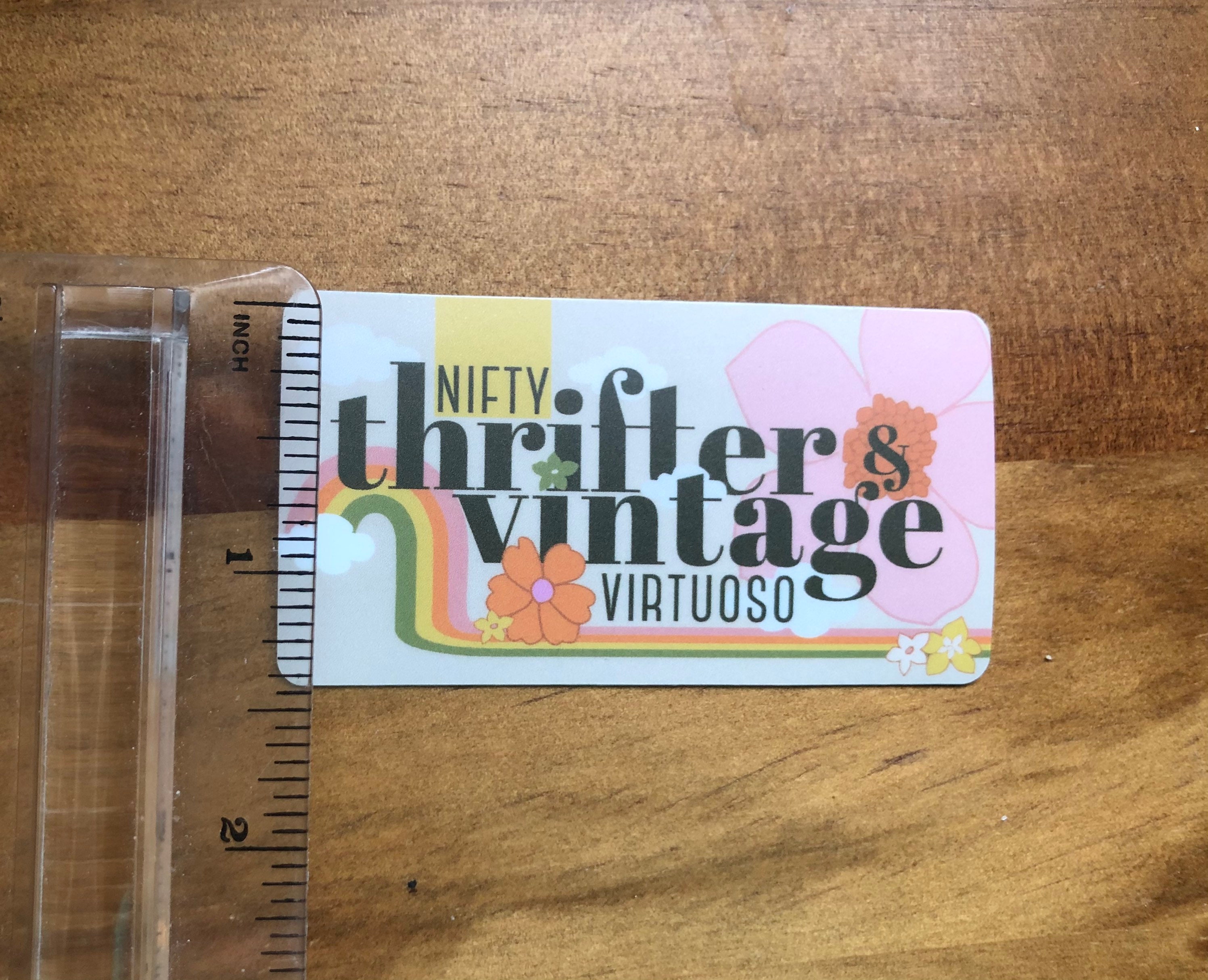 Die Cut Vinyl Sticker Decal Nifty Thrifter & Vintage - Etsy España