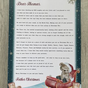 Santa Nice List Certificate Letter Physical Item Brown Bear - Etsy
