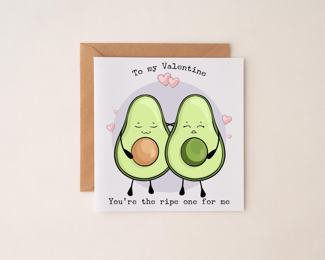 Avocado Pun Valentines Day Card | Personalised Valentines Day | Avocado ...