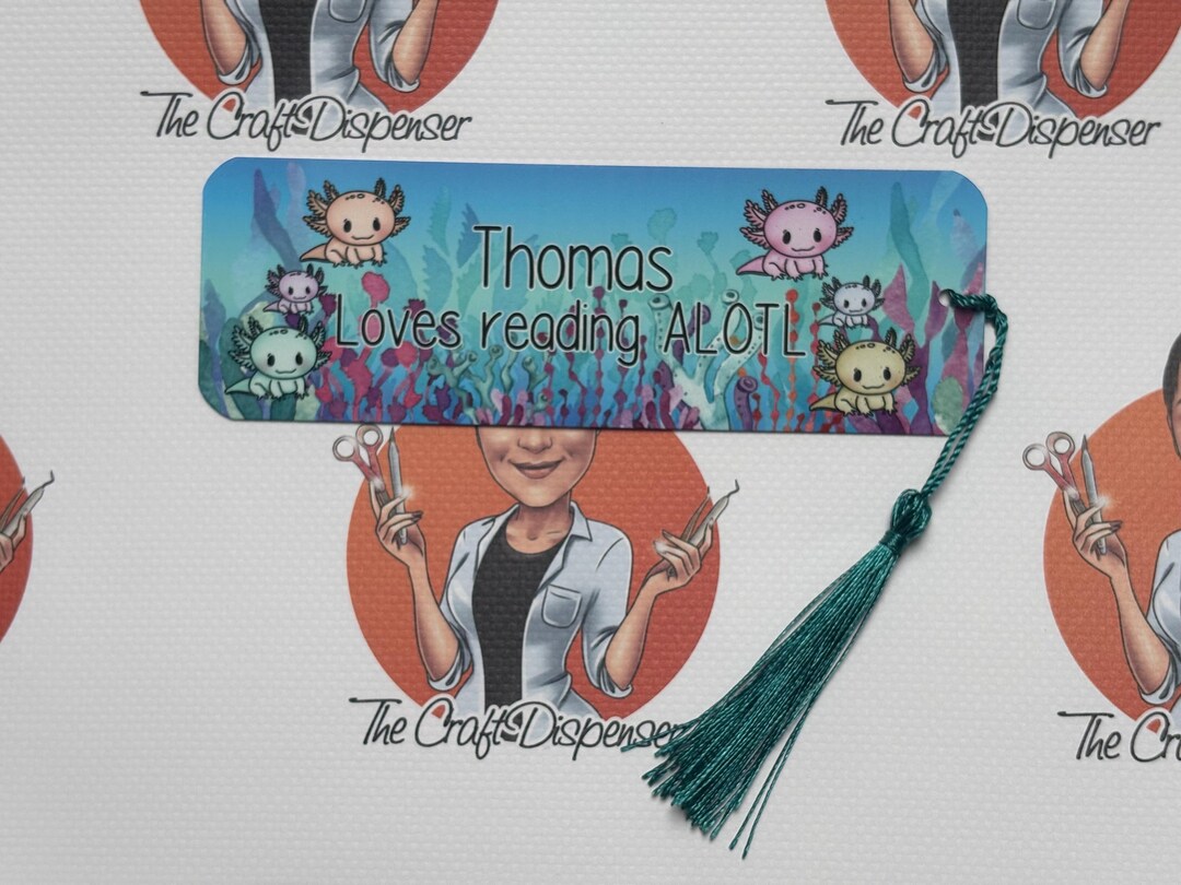 Axolotl Bookmark | Axolotl Personalised Bookmark | Axolotl Lovers Gift ...