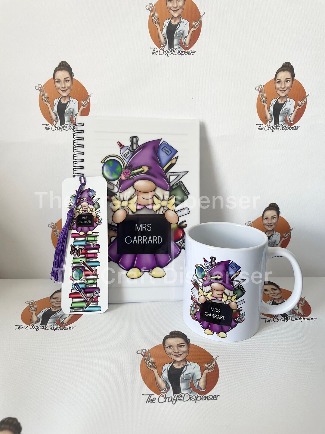 Teacher Gonk Gift End of Term Thank You Personalised Notebook Bookmark ...