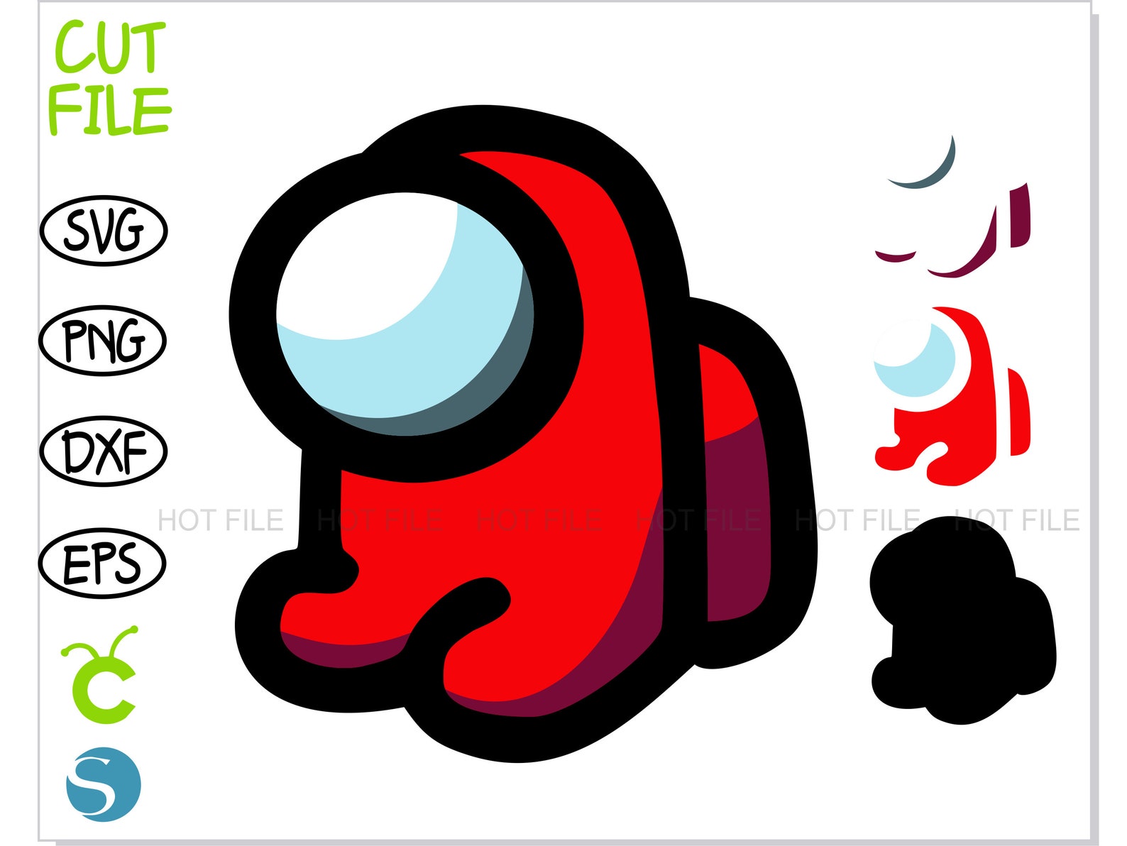 Among us baby red Layered SVG Among Us svg Among Us vektor | Etsy