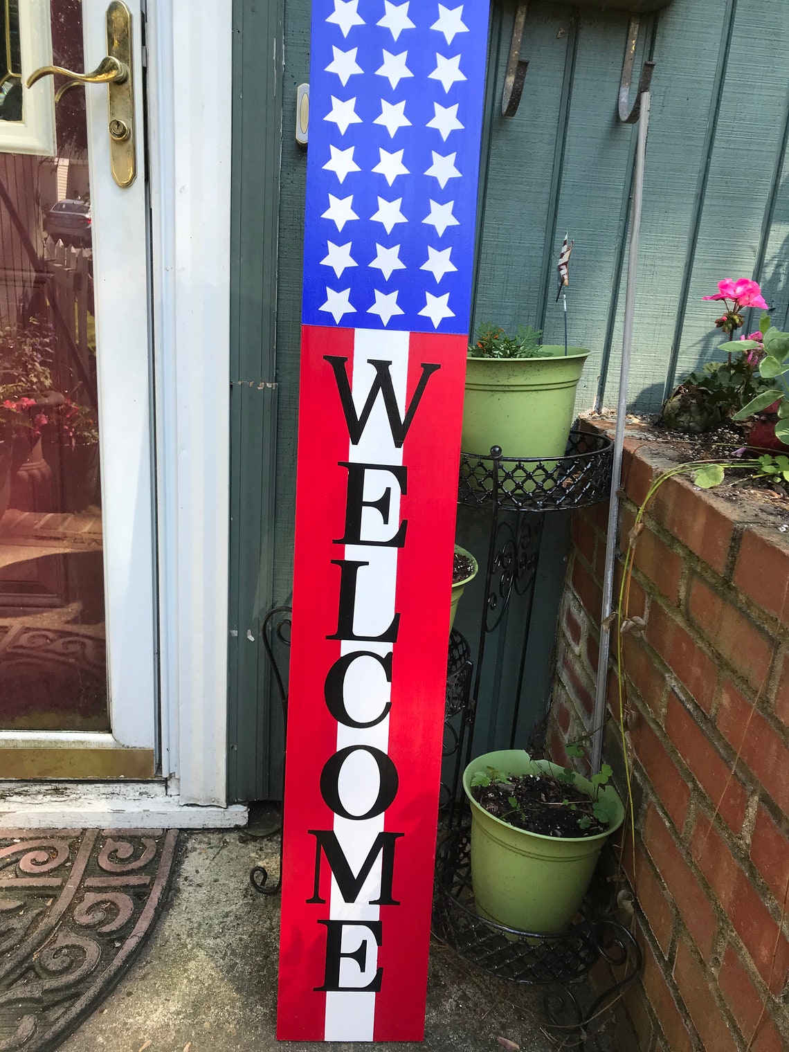 4th of July Welcome Standing Sign Memorial Day Sign - Etsy UK