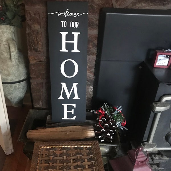 Wood Standing Welcome Sign - Etsy