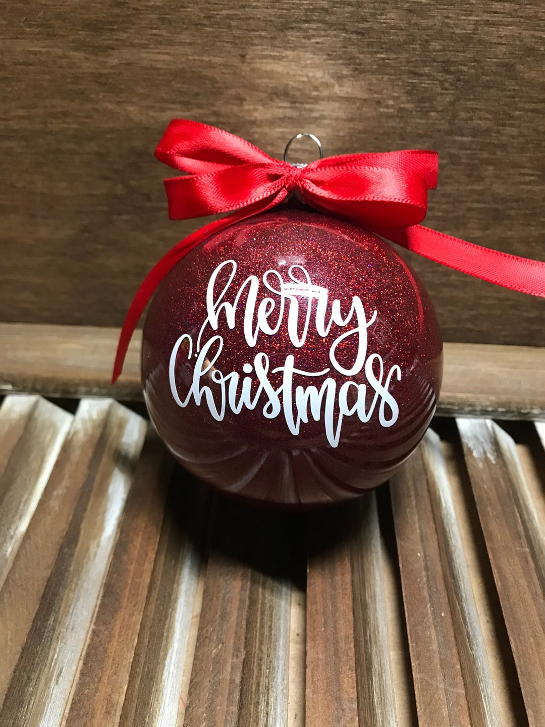Merry Christmas Ornament Holiday Gift Personalized - Etsy