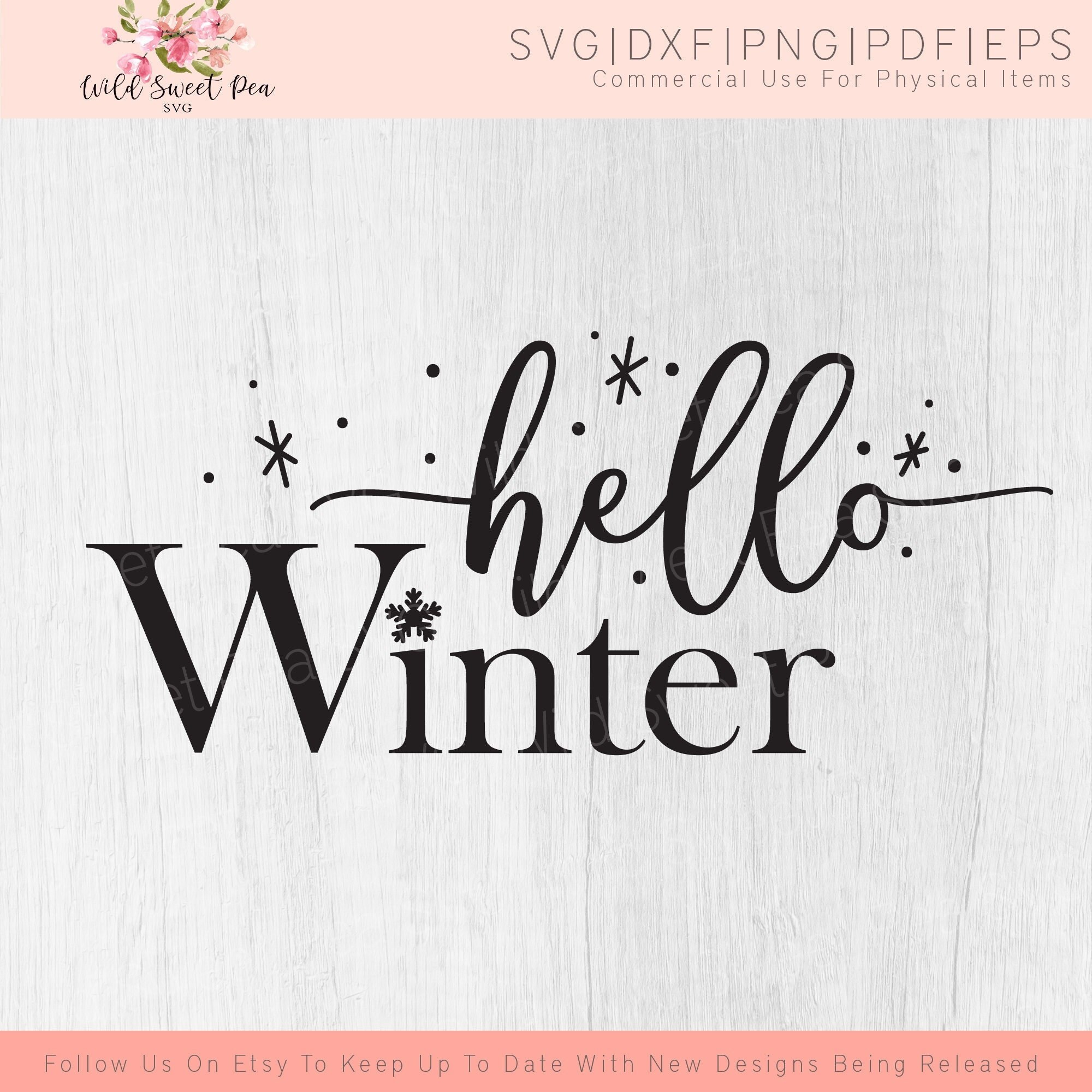 Hello Winter Svg, Winter Svg, Winter Sign Svg, Winter Sayings Svg ...