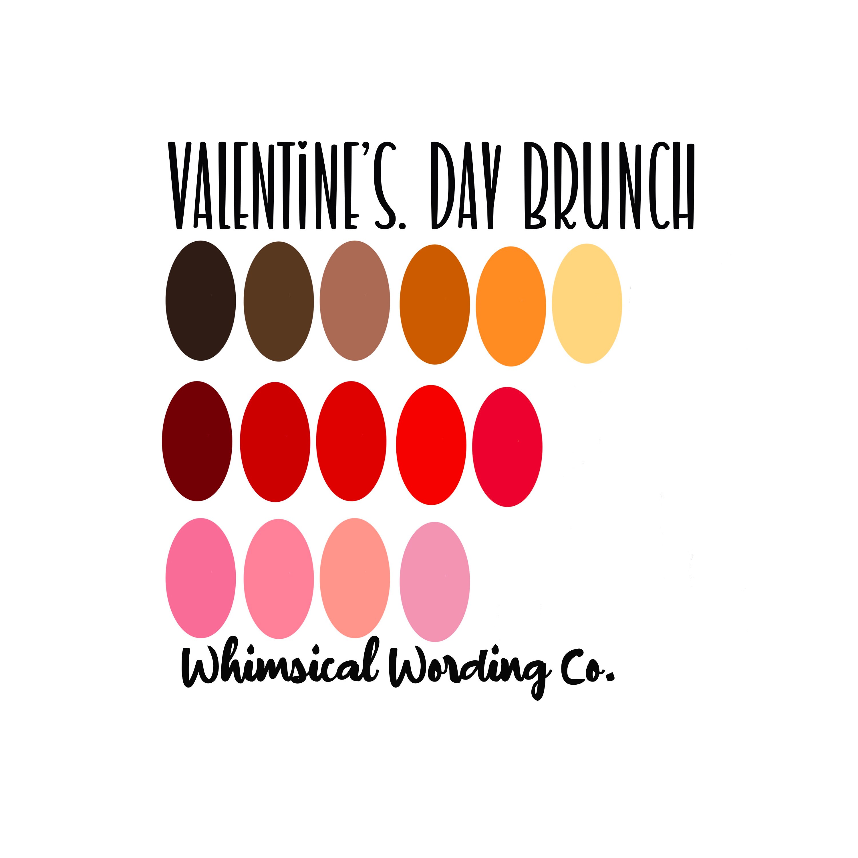 Valentines Day Brunch Procreate Color Palette - Etsy