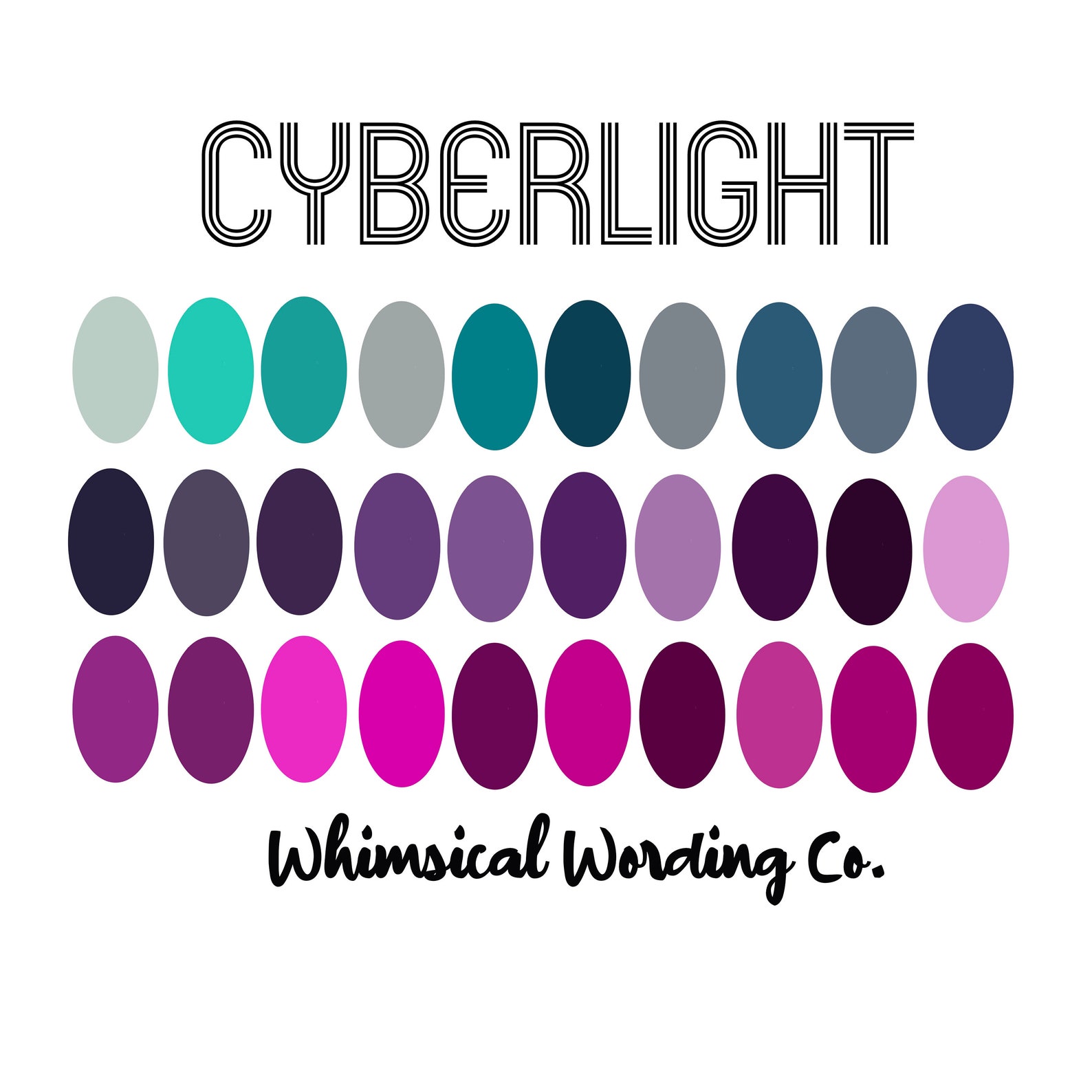 Cyberlight| Procreate|color Palette| Pink| Purple |cyber Punk - Etsy