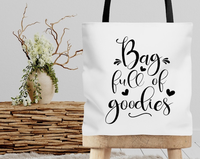 Bag Full of Goodies SVG | Tote Bag Svg | JPEG | Tote Bag Design | PNG ...