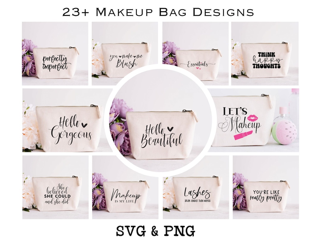 23+ Makeup Bag Design SVG | Make up Bag Svg | Makeup Bag Designs | PNG ...