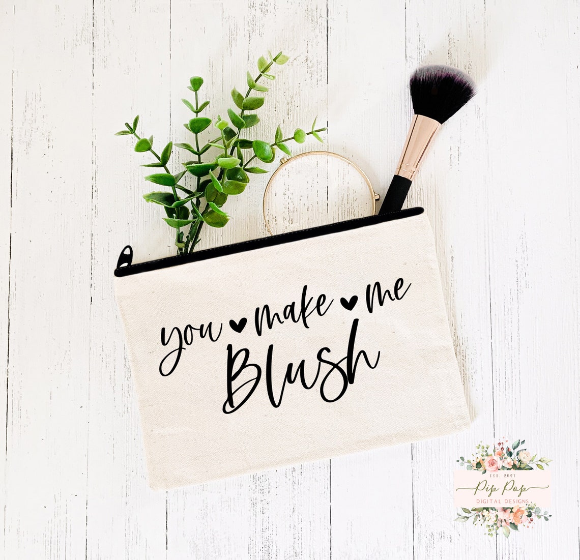 You Make Me Blush SVG Make up Bag Svg JPEG Tote Bag - Etsy