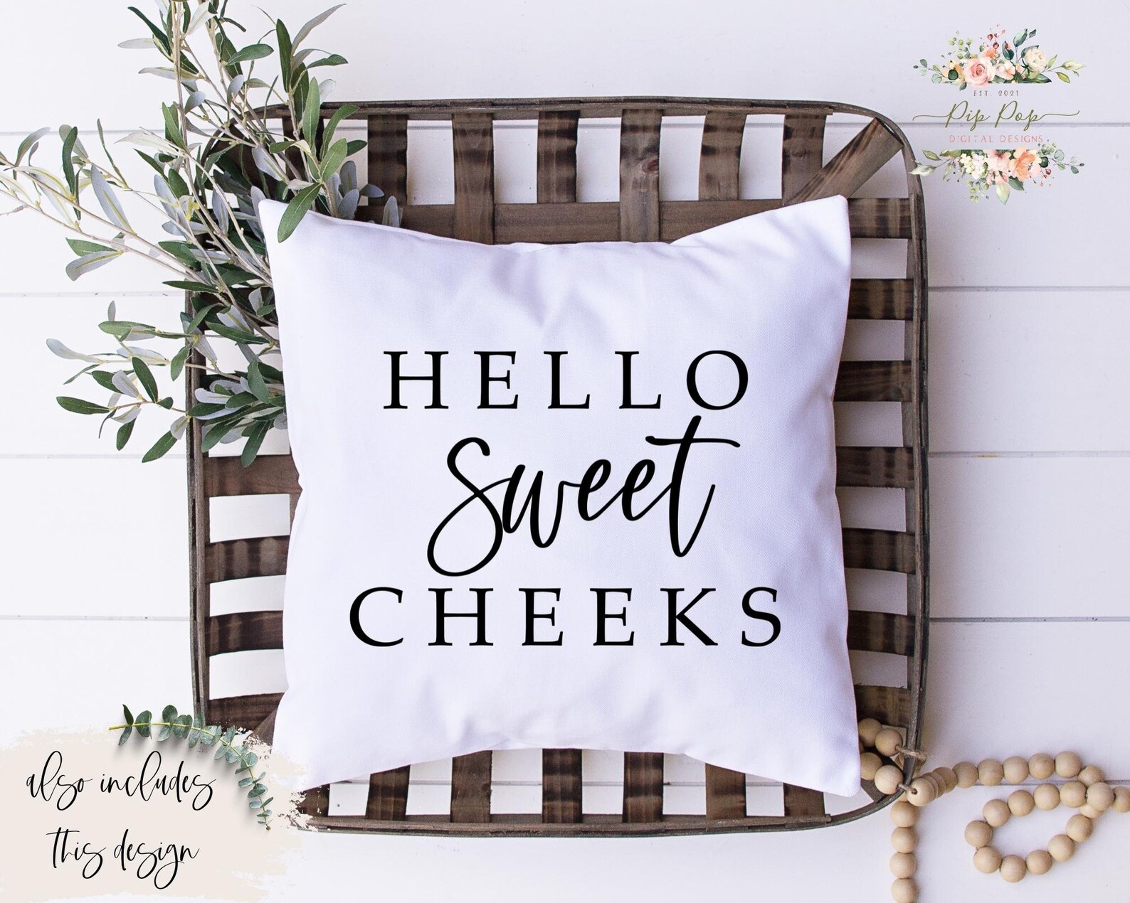Hello Sweet Cheeks SVG | Decorative Svg | Funny Sign PNG | Around the ...
