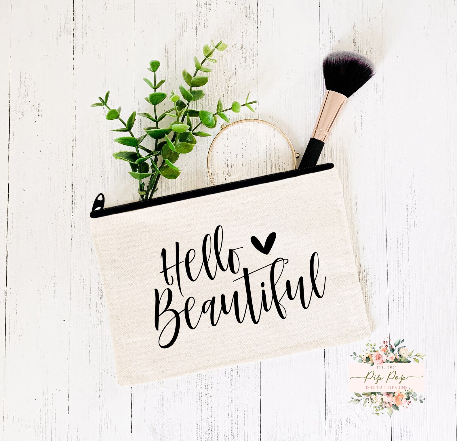 Hello Beautiful SVG | Make up Bag Svg | JPEG | Tote Bag | PNG ...