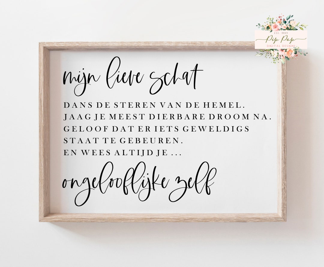Mijn Lieve Schat SVG | Playroom Decorative Svg | Inspirational Sign PNG ...
