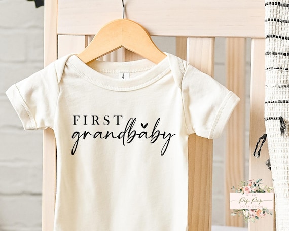 First Grandbaby SVG Baby Announcement Svg Onesie Svg | Etsy