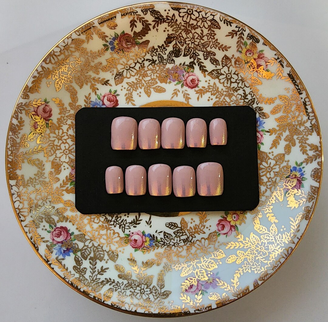 Champagne Dust - Press on Nails - Etsy