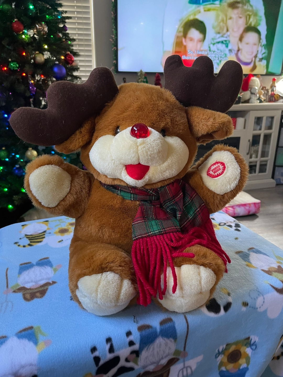 Christmas Reindeer Plush Toy – Animated, Voice, Vibration, Light - Etsy
