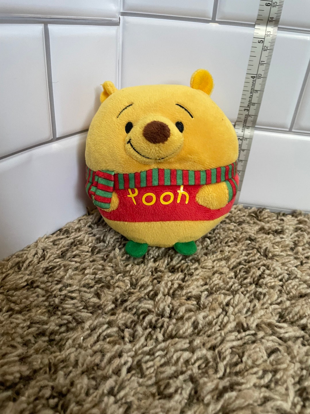 Ty Beanies Ballz Winnie the Pooh Christmas Plush - Etsy