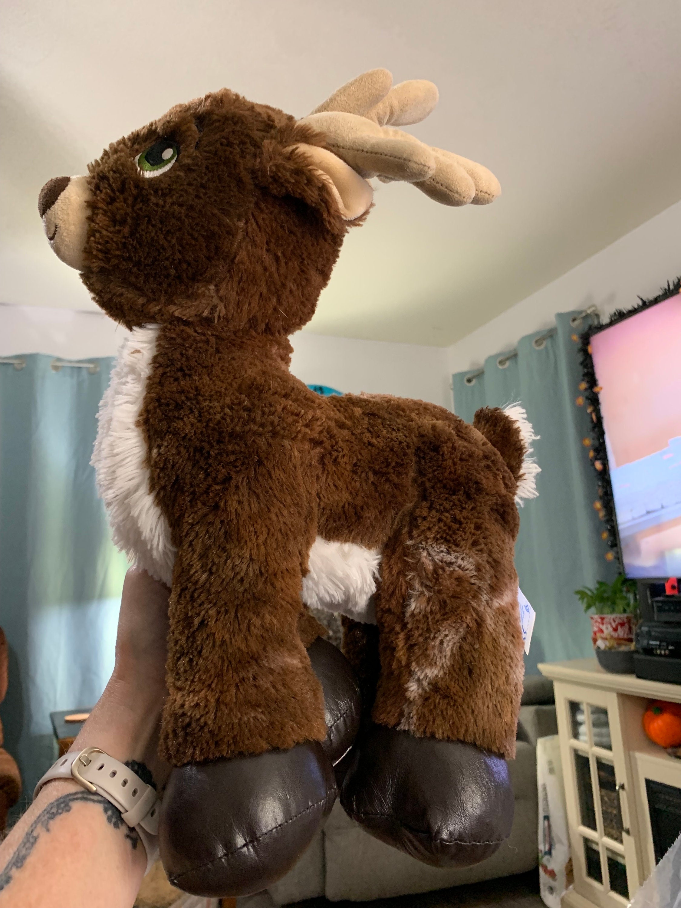 Build a Bear Green Eyes Dasher Reindeer Stuffed Animal - Etsy