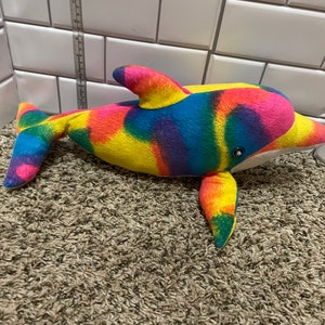 Seaworld Rainbow Dolphin Plush - Etsy