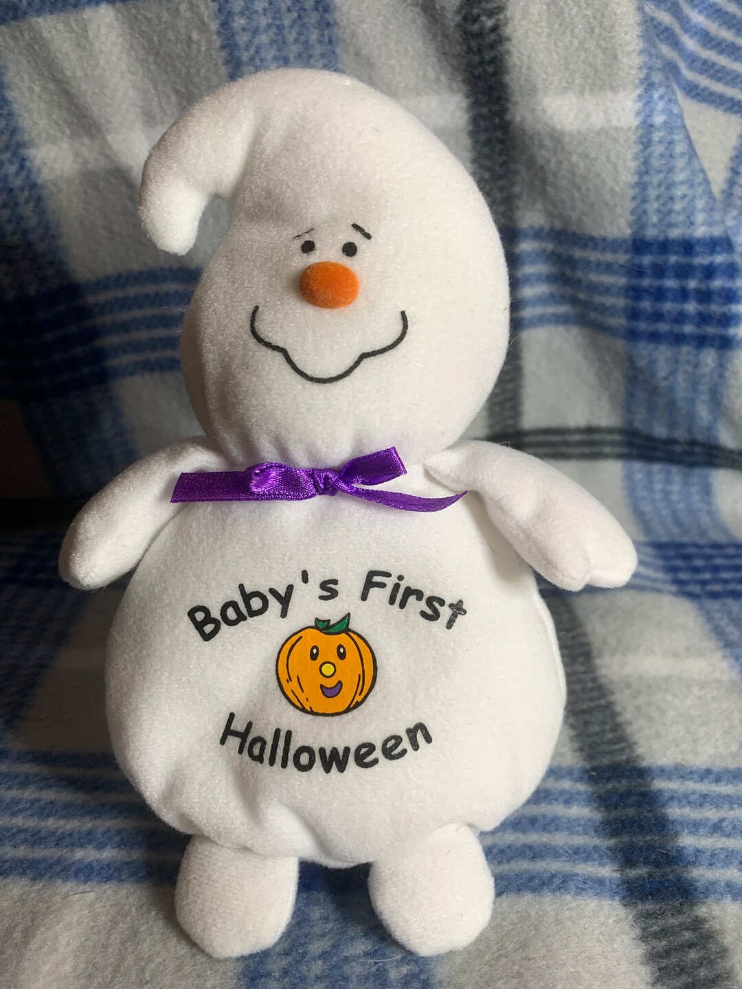 Baby’s First Halloween Rattle Ghost Plush Miniware Classics - Etsy