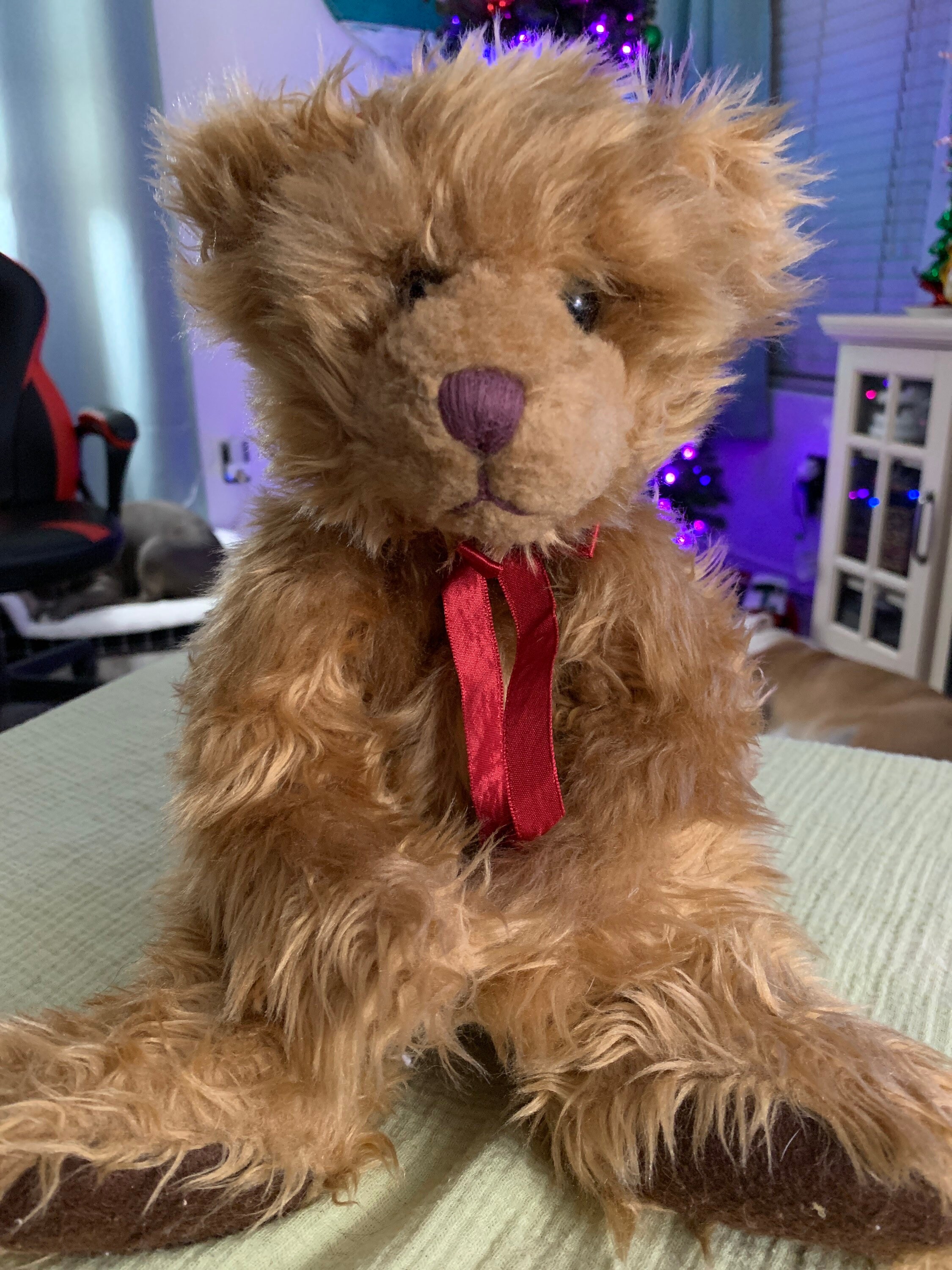 Russ Berrie Ruggles Brown Fuzzy Teddy Bear Plush. 14 15