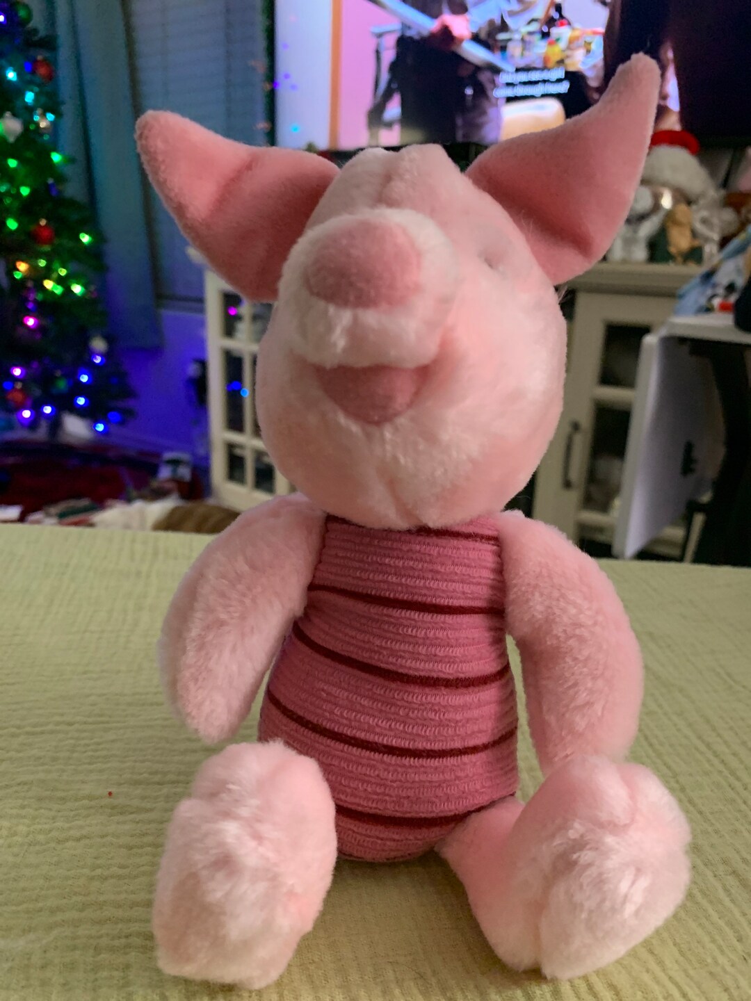 Vintage Pink Piglet Plush Stuffed Animal Pig. Small. Corduroy Style ...