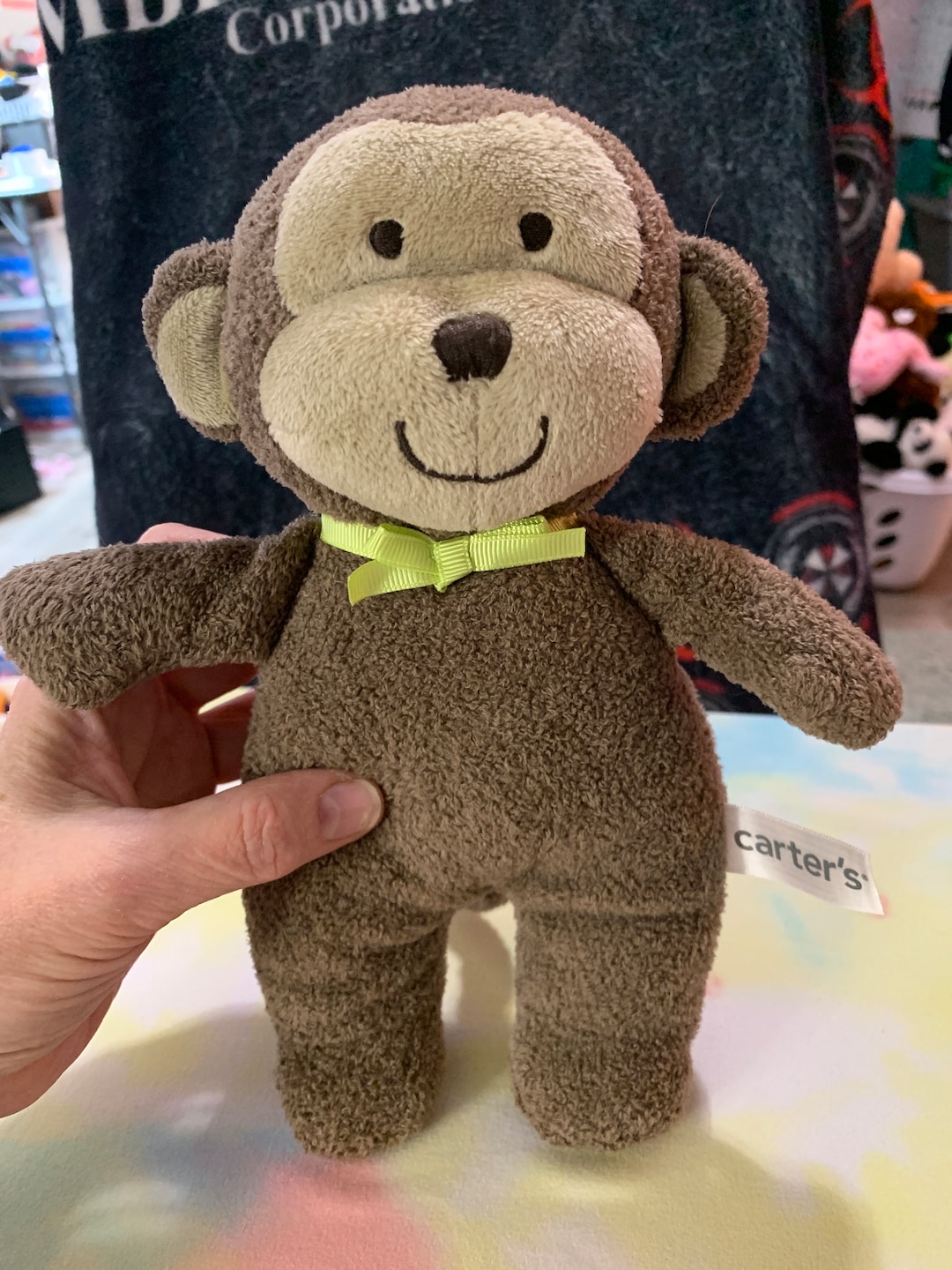 Carters Brown and Tan Monkey Rattle Plush. Approximately 8” - Etsy