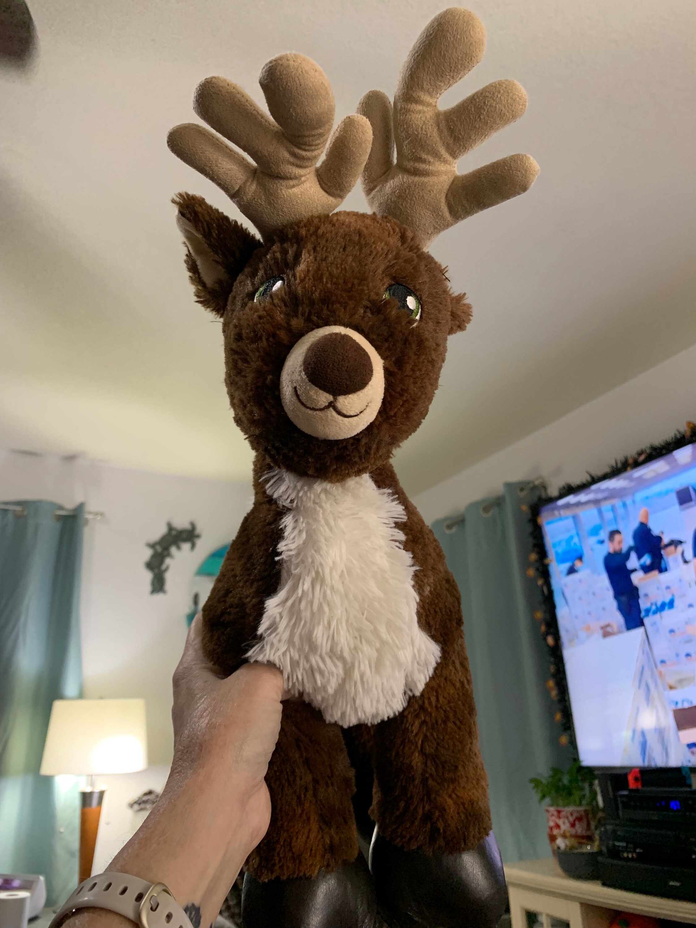 Build a Bear Green Eyes Dasher Reindeer Stuffed Animal - Etsy