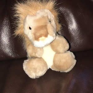 Vintage Small Lion Stuffed Animal Plush Toy - Etsy