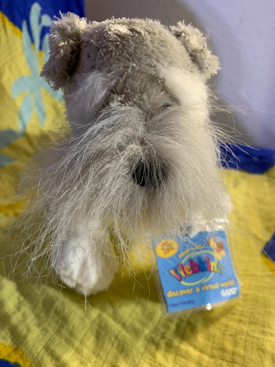 Webkinz Gray Schnauzer Dog Plush. Regular Size. Sealed Code. Excellent ...